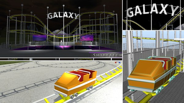 3D Classic Roller Coaster Galaxy - TurboSquid 1789786