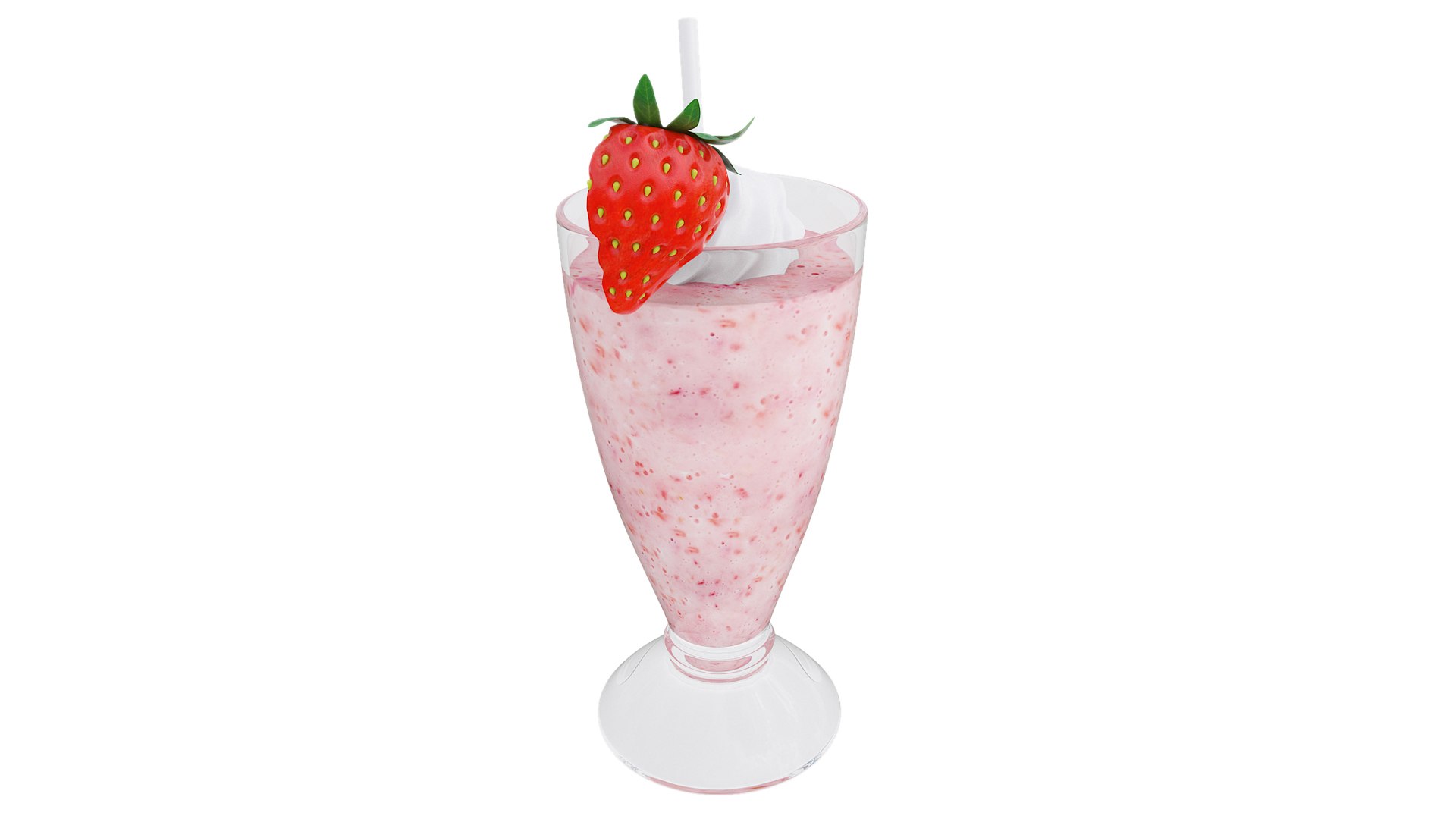 3D Strawberry Milkshake Model - TurboSquid 1917627