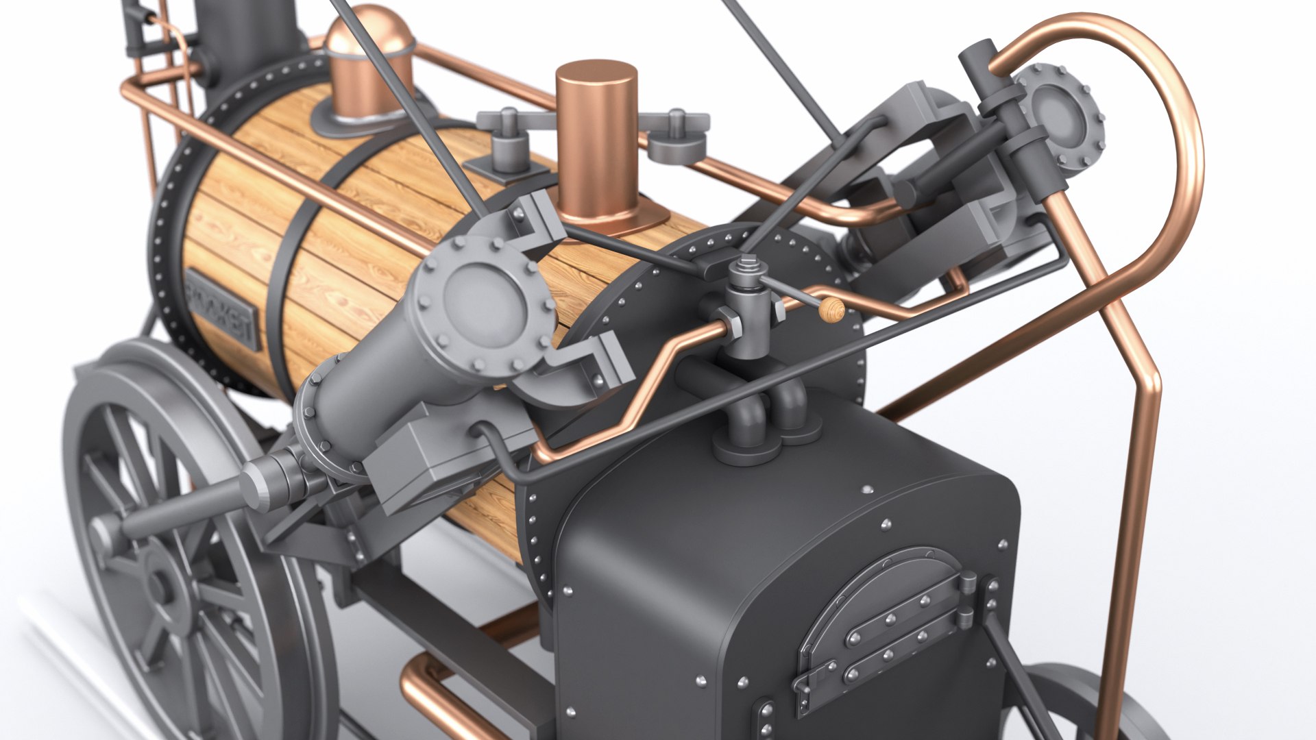 Rocket Steam Locomotive Model - TurboSquid 1896775