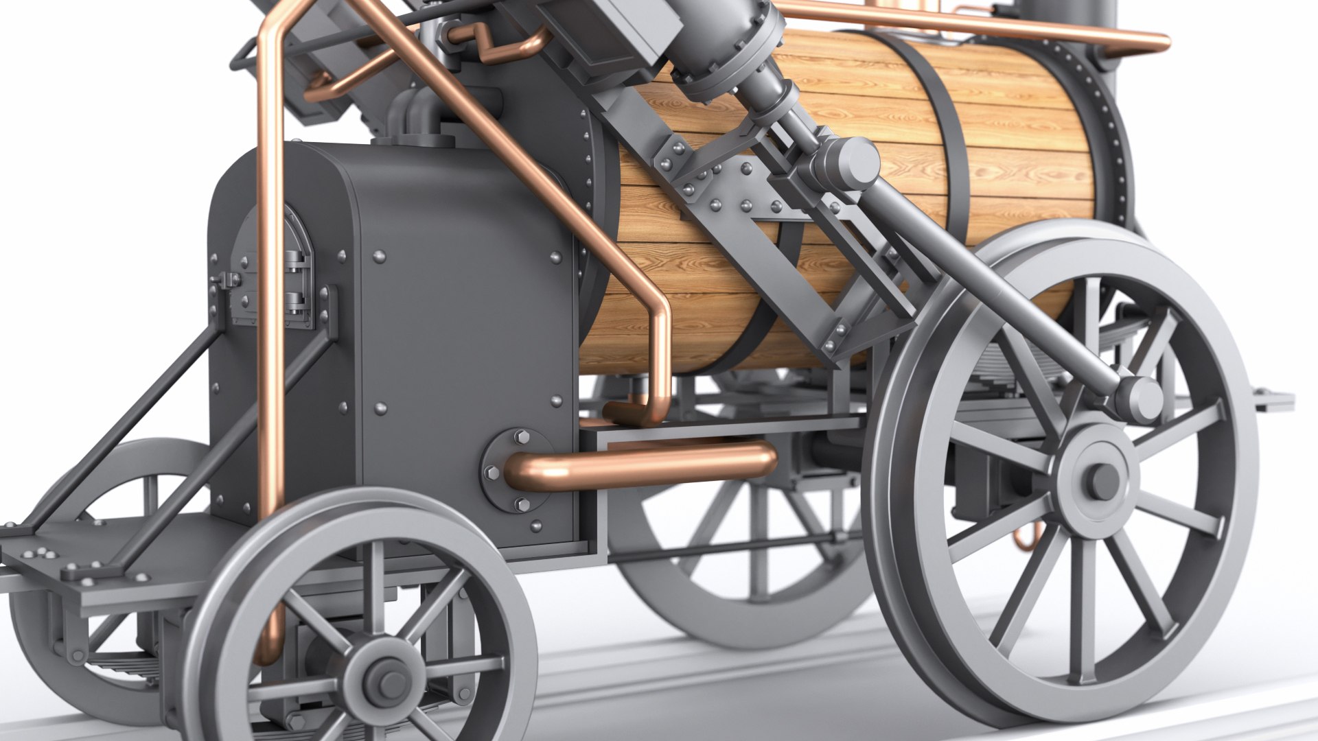 Rocket Steam Locomotive Model - TurboSquid 1896775