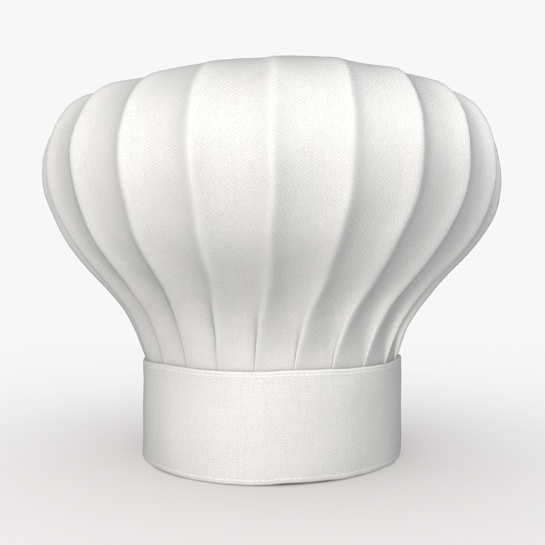 Realistic Chef Hat Set 3d Model