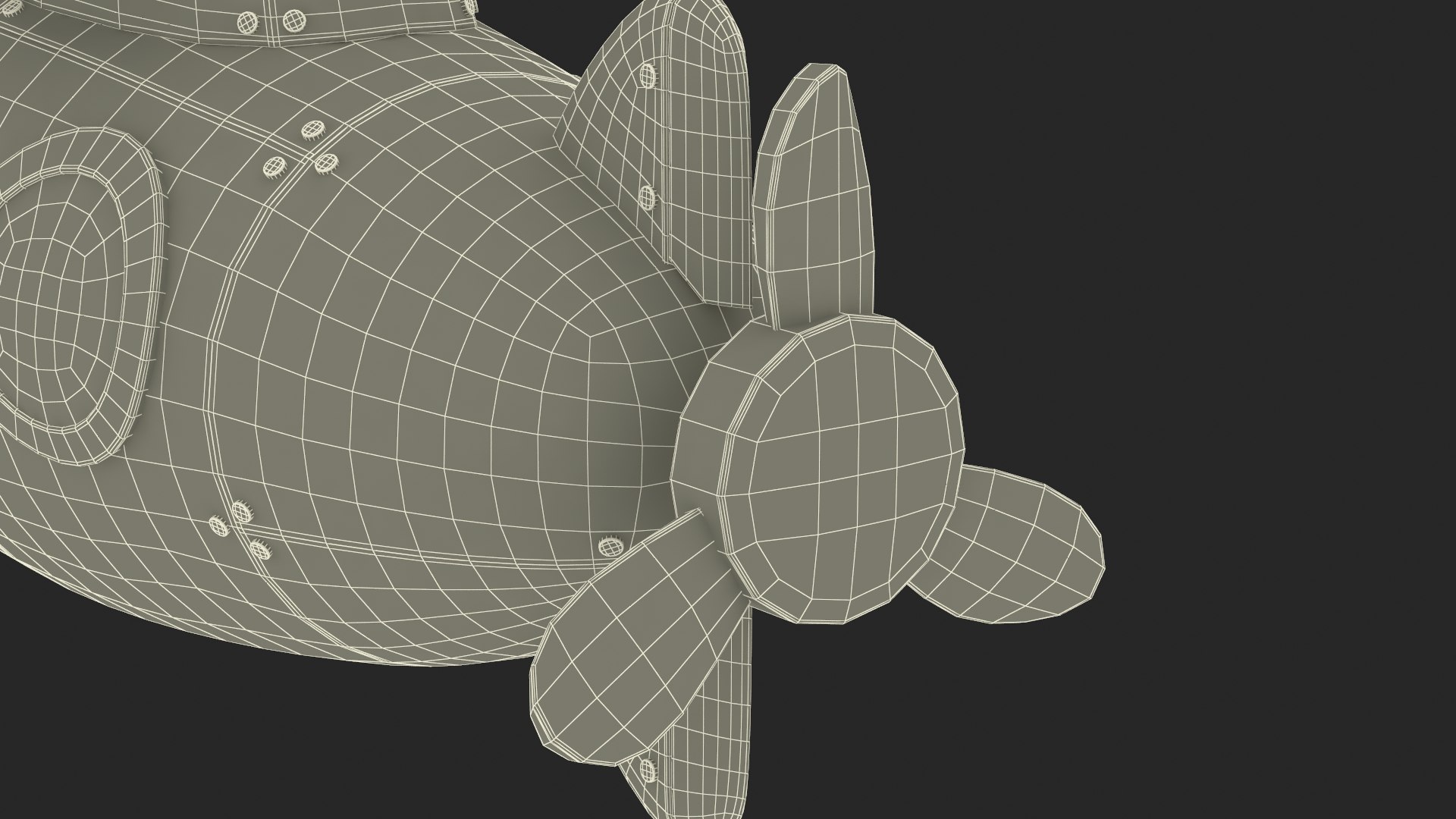 Submarine Cartoon Grey Rigged Model - TurboSquid 2211500