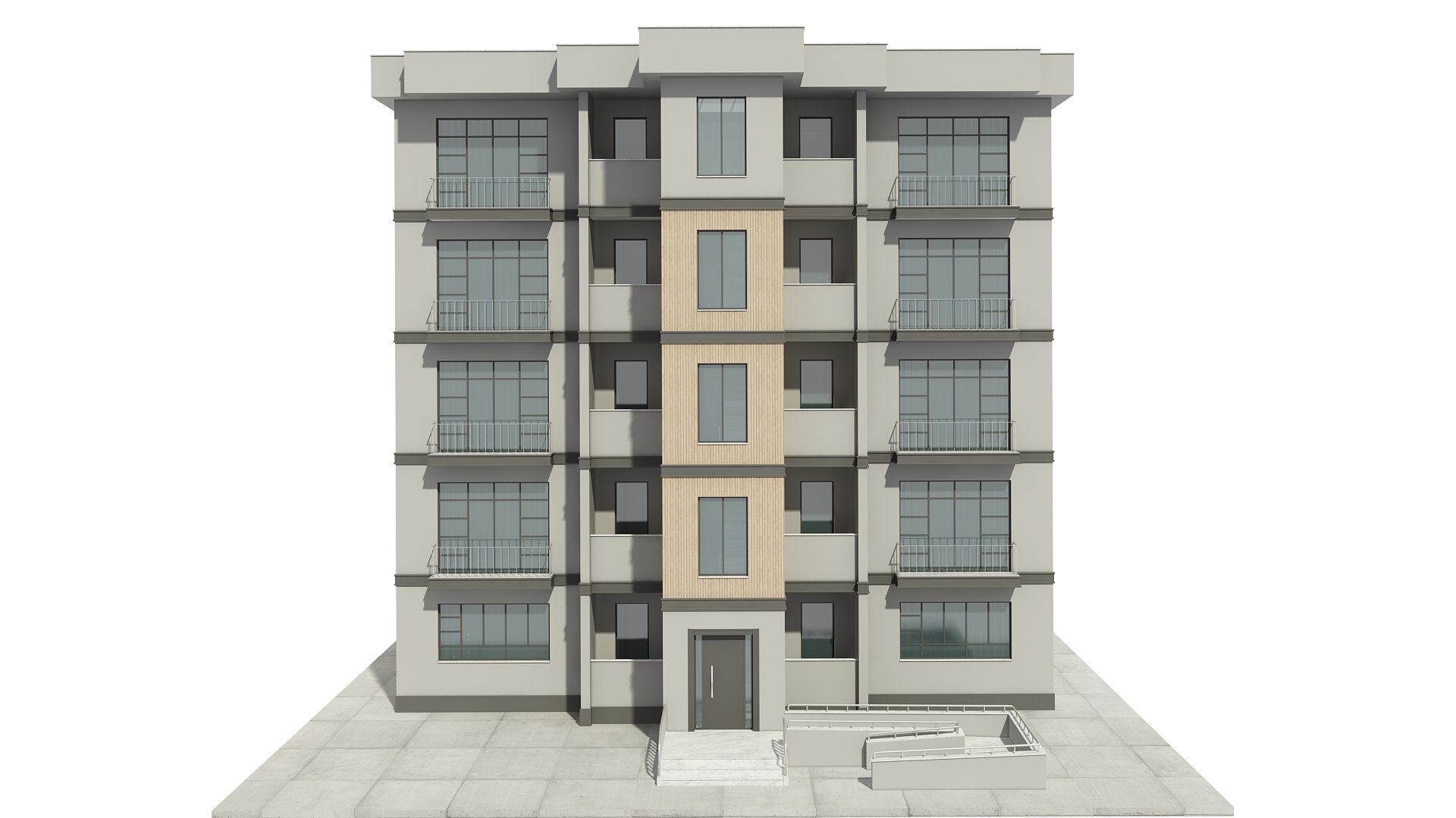 Apartment Building With Interior Model - TurboSquid 2367557