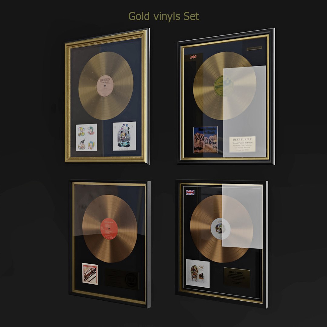 3D model gold vinyls set - TurboSquid 1216838