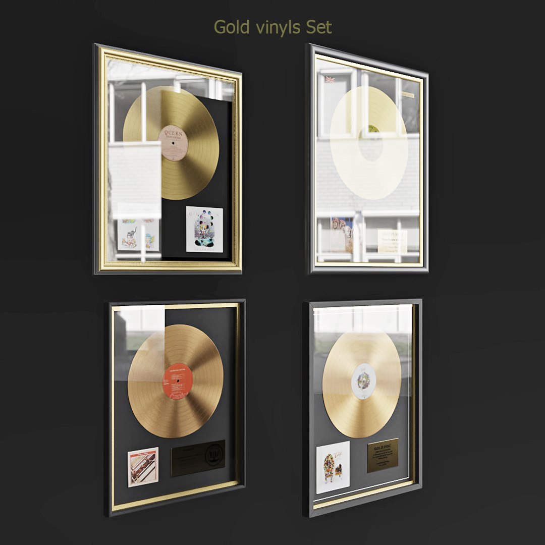 3D model gold vinyls set - TurboSquid 1216838