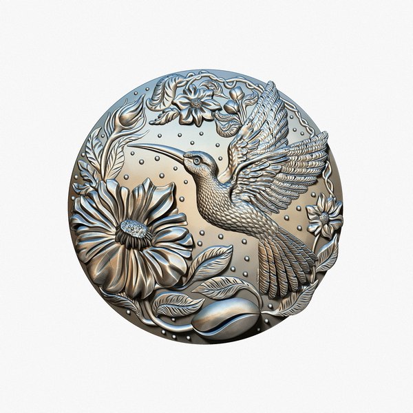 modelo 3d Hummingbird medallion for casting - TurboSquid 2075163