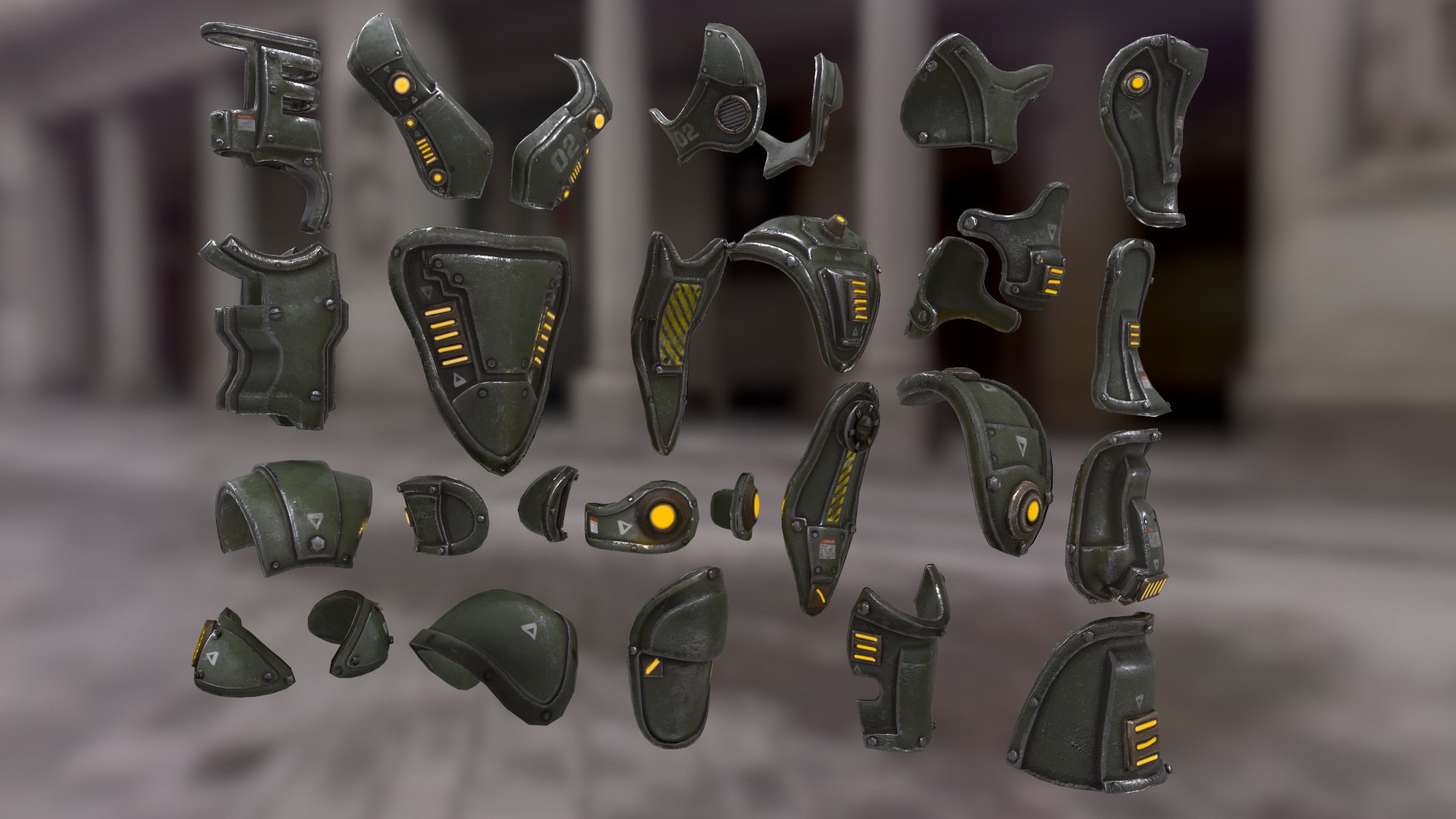 3D Mech Kitbash Parts - - TurboSquid 1641764