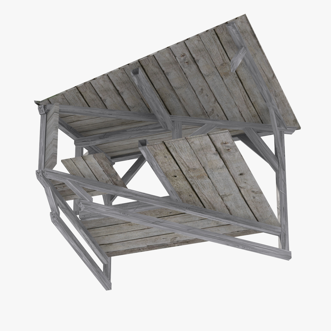 3d model castle hoarding sections