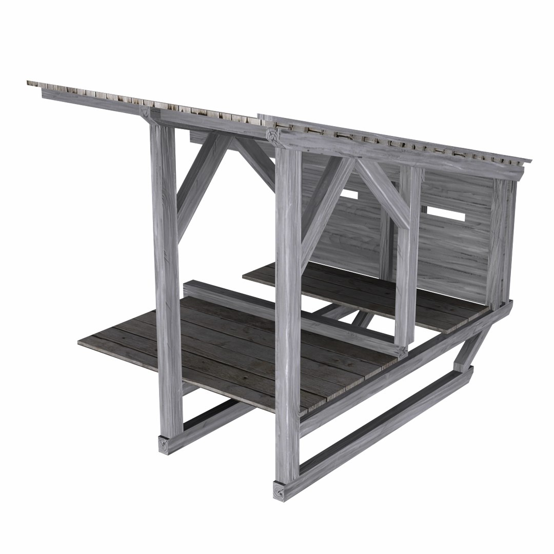 3d model castle hoarding sections