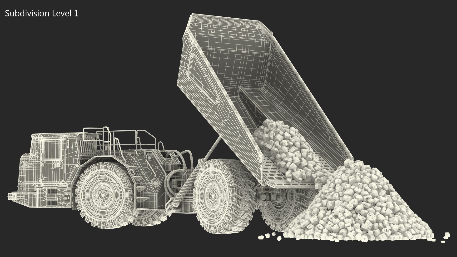 3D Underground Truck Unload Coal model - TurboSquid 1893548