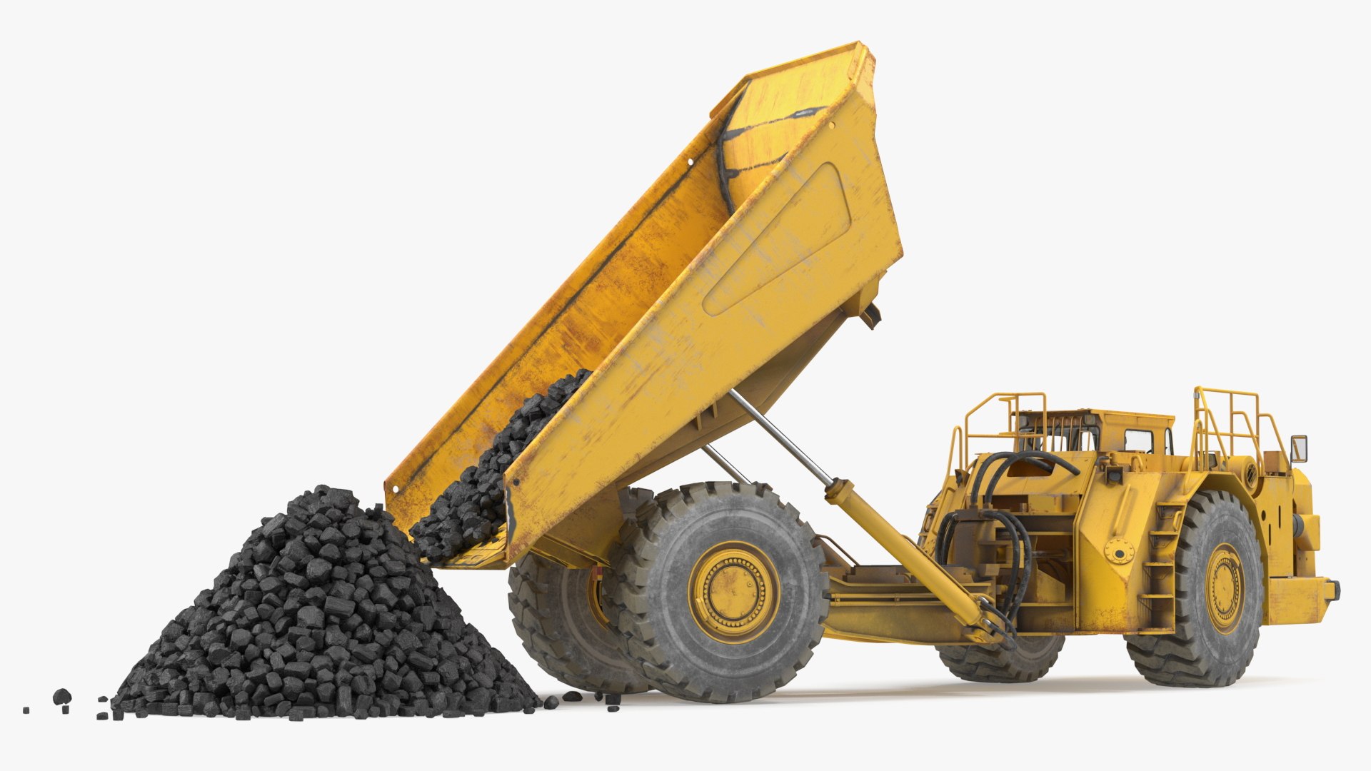 3D Underground Truck Unload Coal model - TurboSquid 1893548