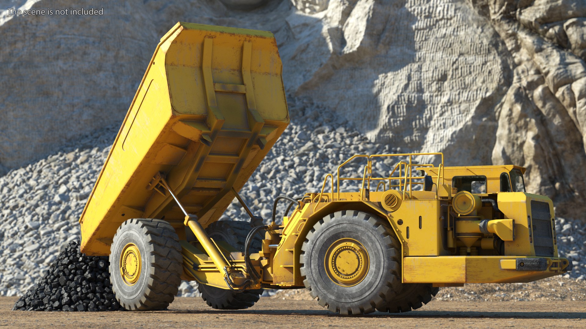 3D Underground Truck Unload Coal model - TurboSquid 1893548