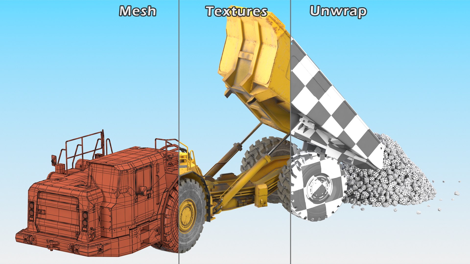 3D Underground Truck Unload Coal model - TurboSquid 1893548