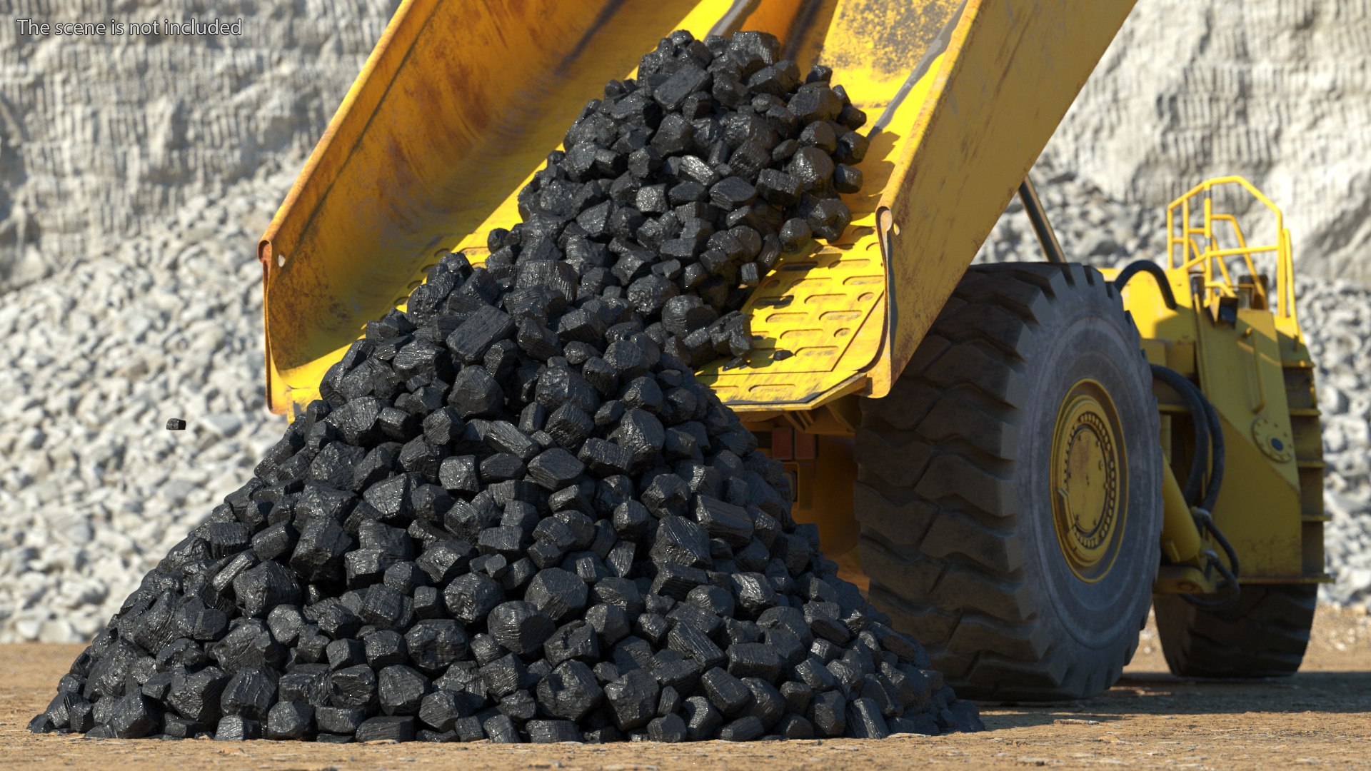 3D Underground Truck Unload Coal model - TurboSquid 1893548