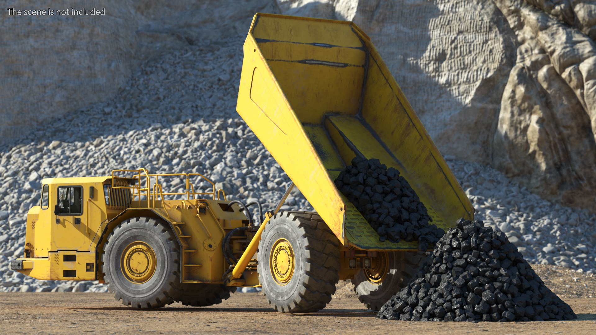 3D Underground Truck Unload Coal model - TurboSquid 1893548