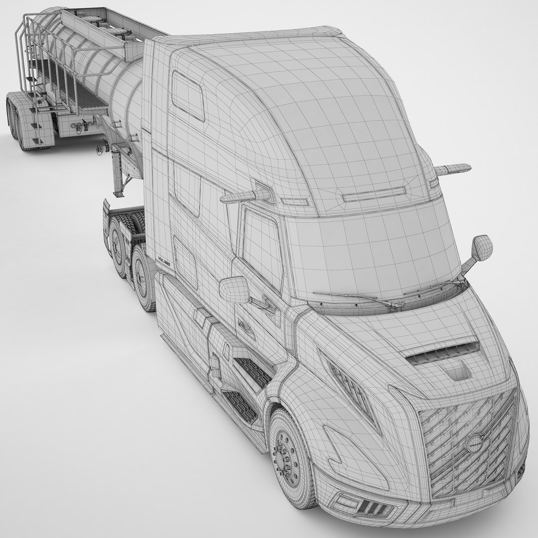 Volvo VNL 860 Truck 2024 Fuel Tank Trailer 01 Model - TurboSquid 2287015