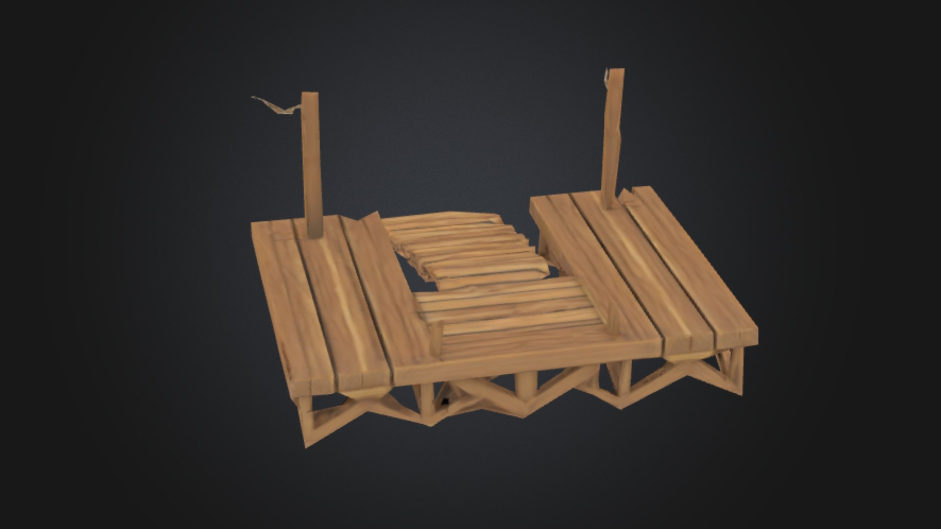 Stylized Wooden Dock Pier Platform 3K Tris Game Ready Asset FBX OBJ BLEND 3D Model - TurboSquid ...