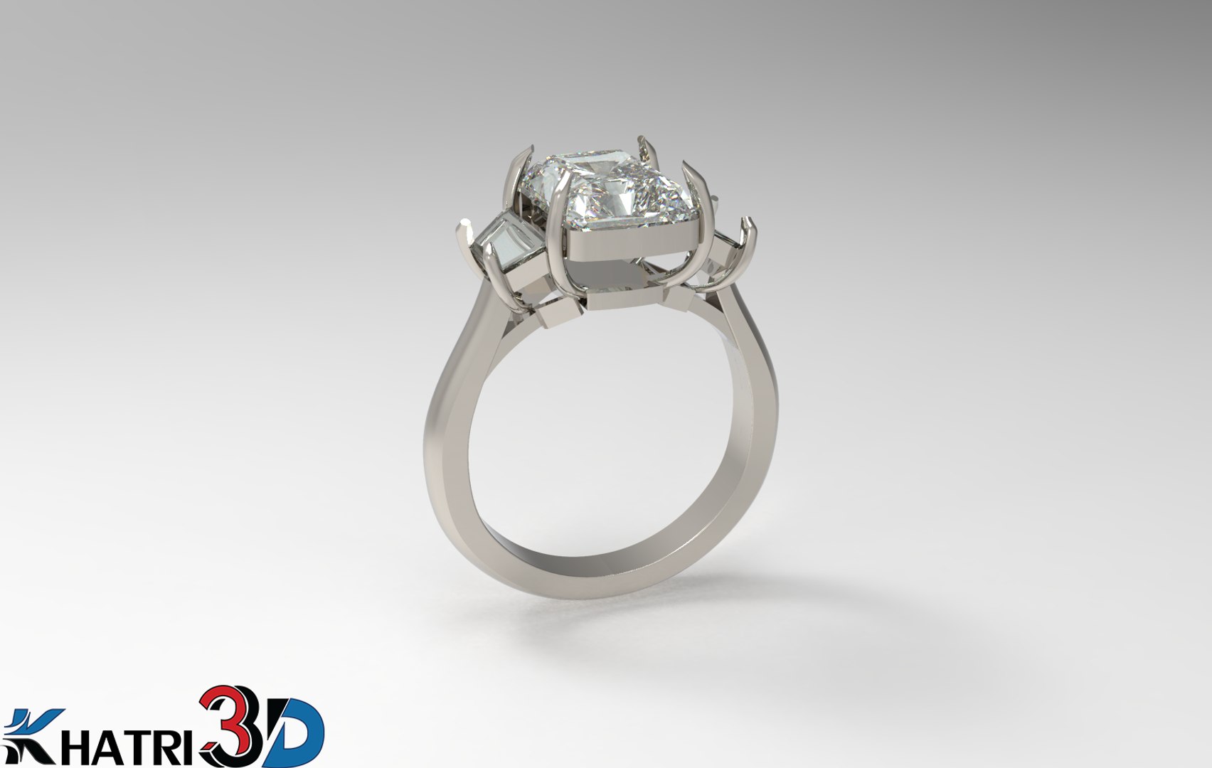 3D gold silver ring model - TurboSquid 1509181