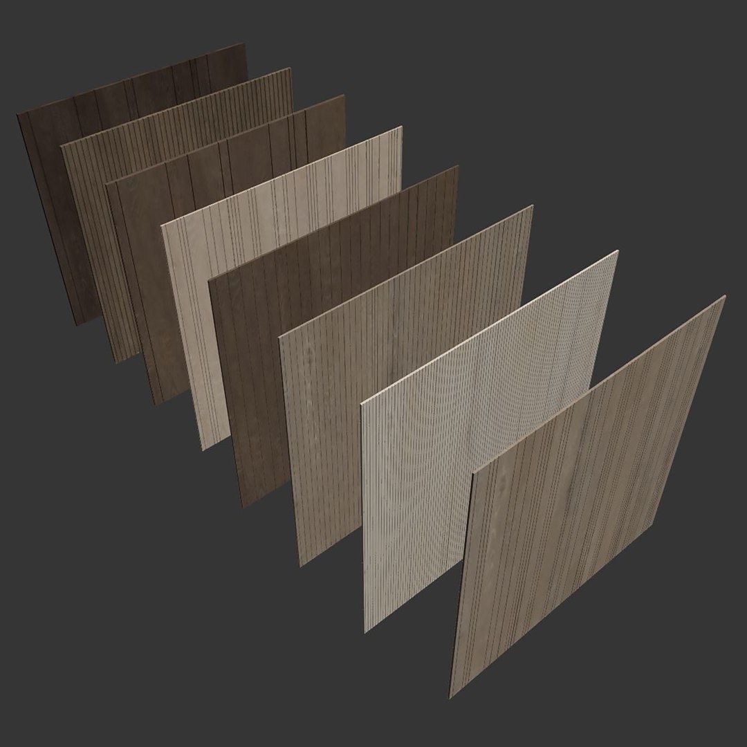 3D model Wood panel set v04 - TurboSquid 1915866