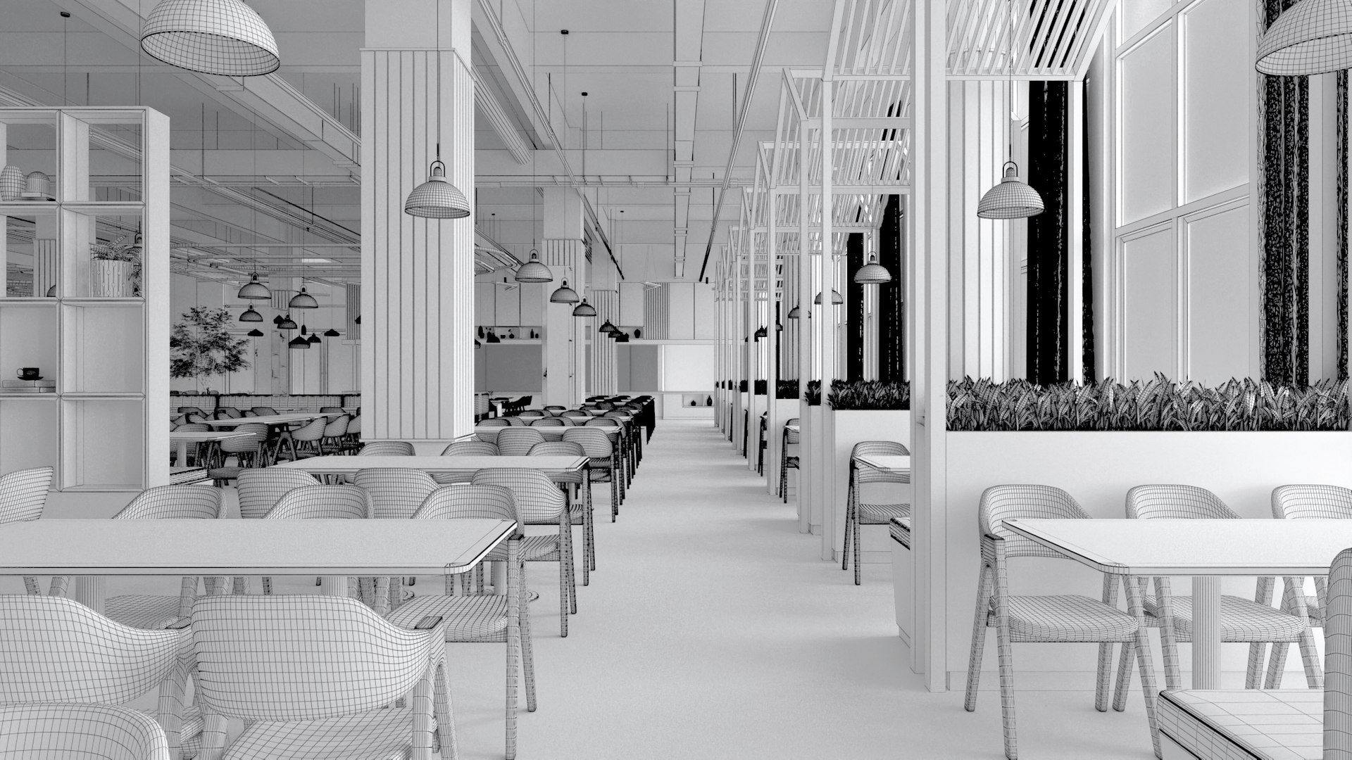 Restaurant Interior 3D Model - TurboSquid 2032548