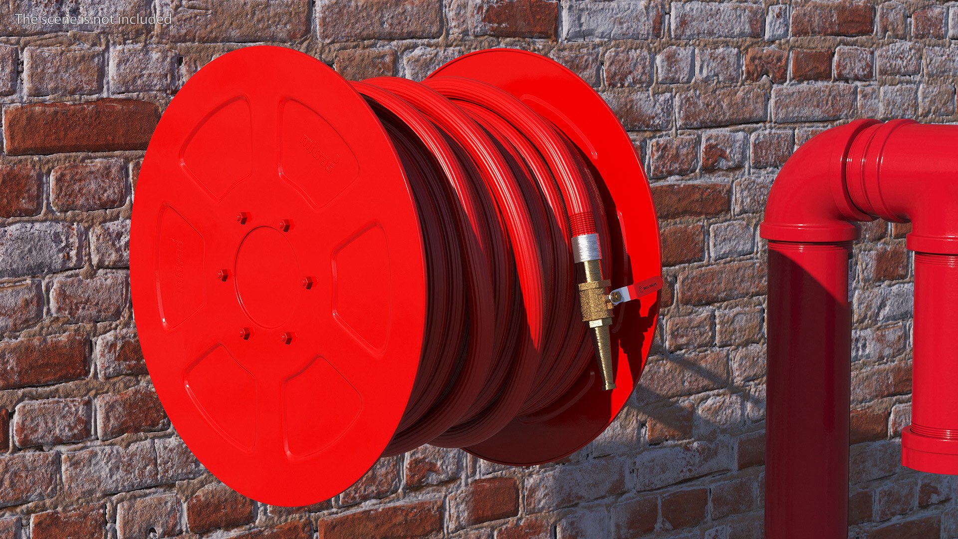 3D Fire Reel Drum With Hose - TurboSquid 2149908
