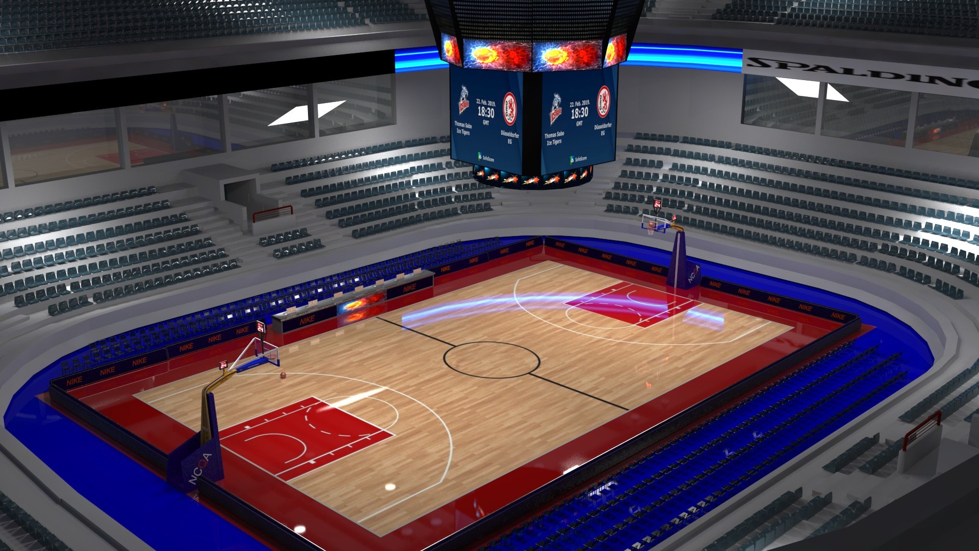 Basketball Stadium Basket 3D Model - TurboSquid 1585029