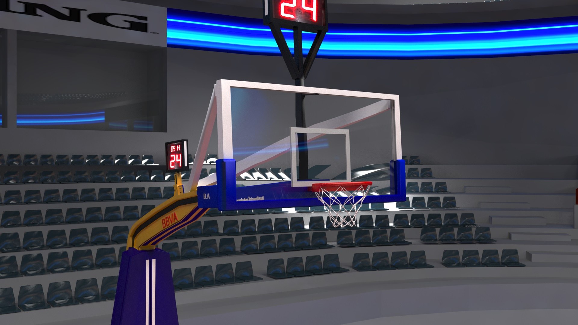 Basketball Stadium Basket 3D Model - TurboSquid 1585029