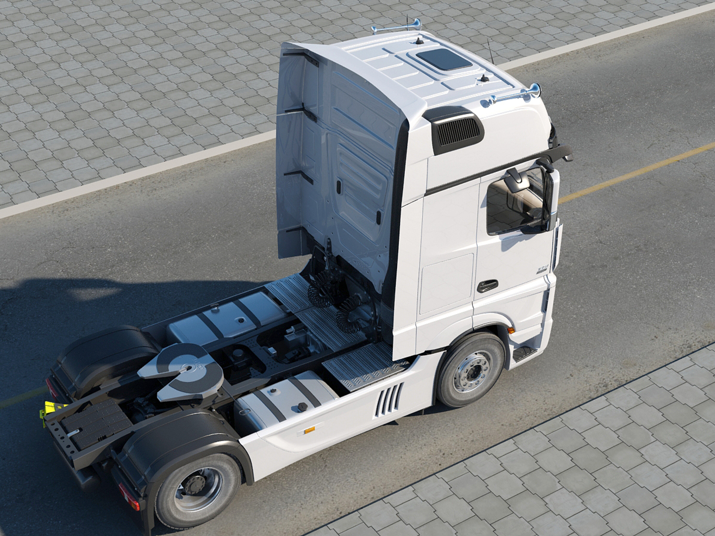 3d model actros 2011 trailer