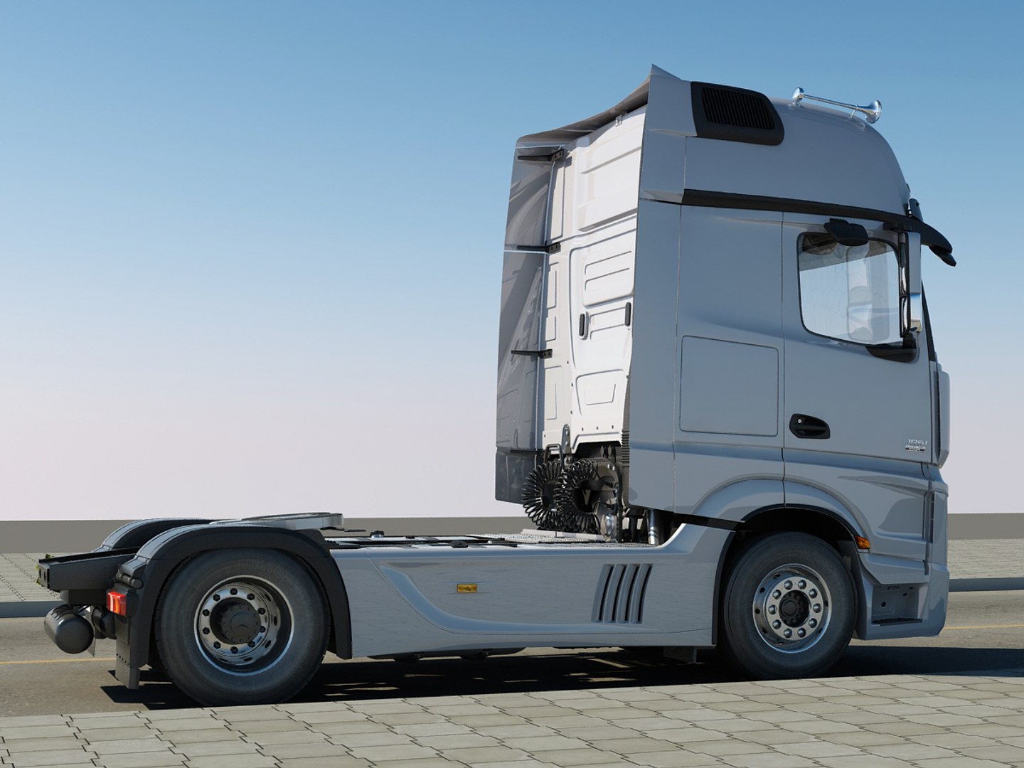 3d model actros 2011 trailer