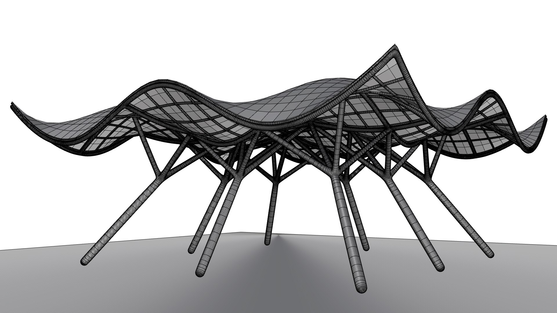 Tree Structure Pavilion 02 Smooth 3D - TurboSquid 2254715