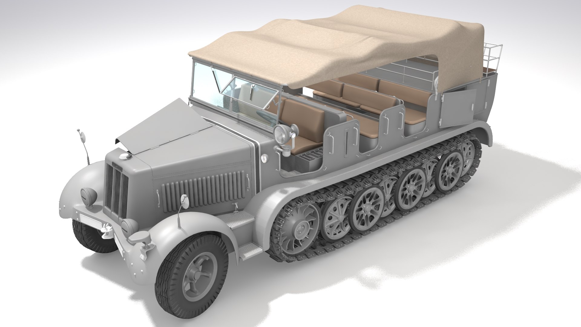 3D SdKfz 7 - TurboSquid 2358071