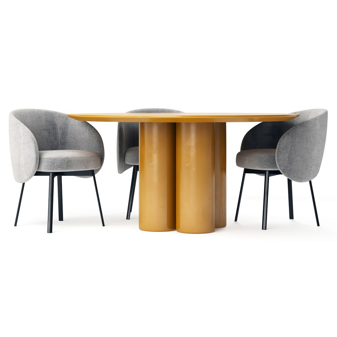 Hug Chair And Elly Table 3D Model - TurboSquid 2283094