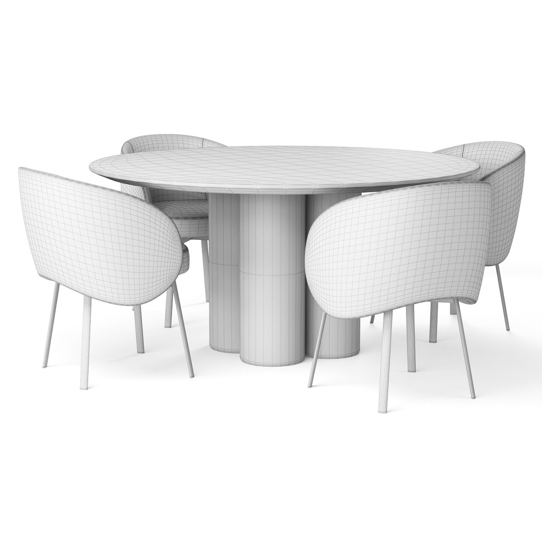 Hug Chair And Elly Table 3D Model - TurboSquid 2283094