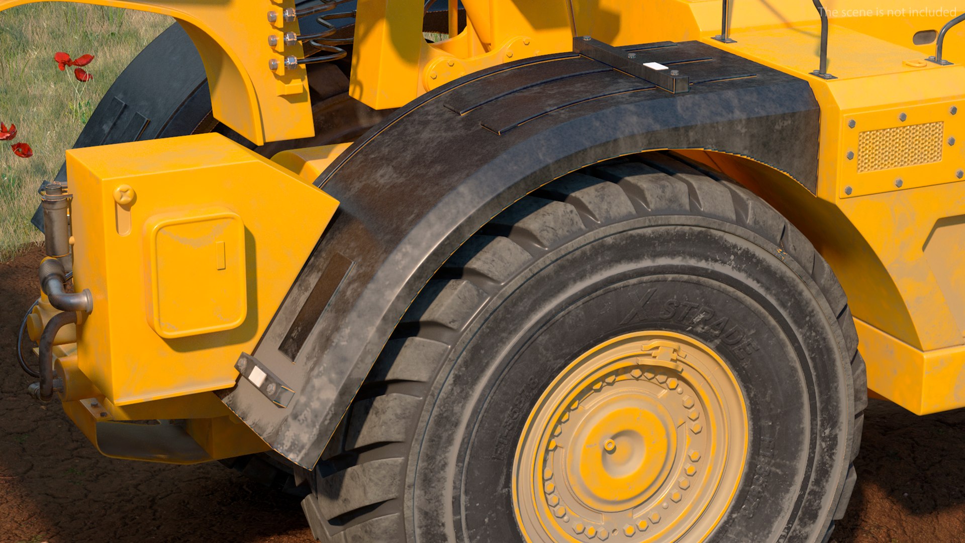 Wheeled Tractor Scraper Dirt 3D - TurboSquid 1924357