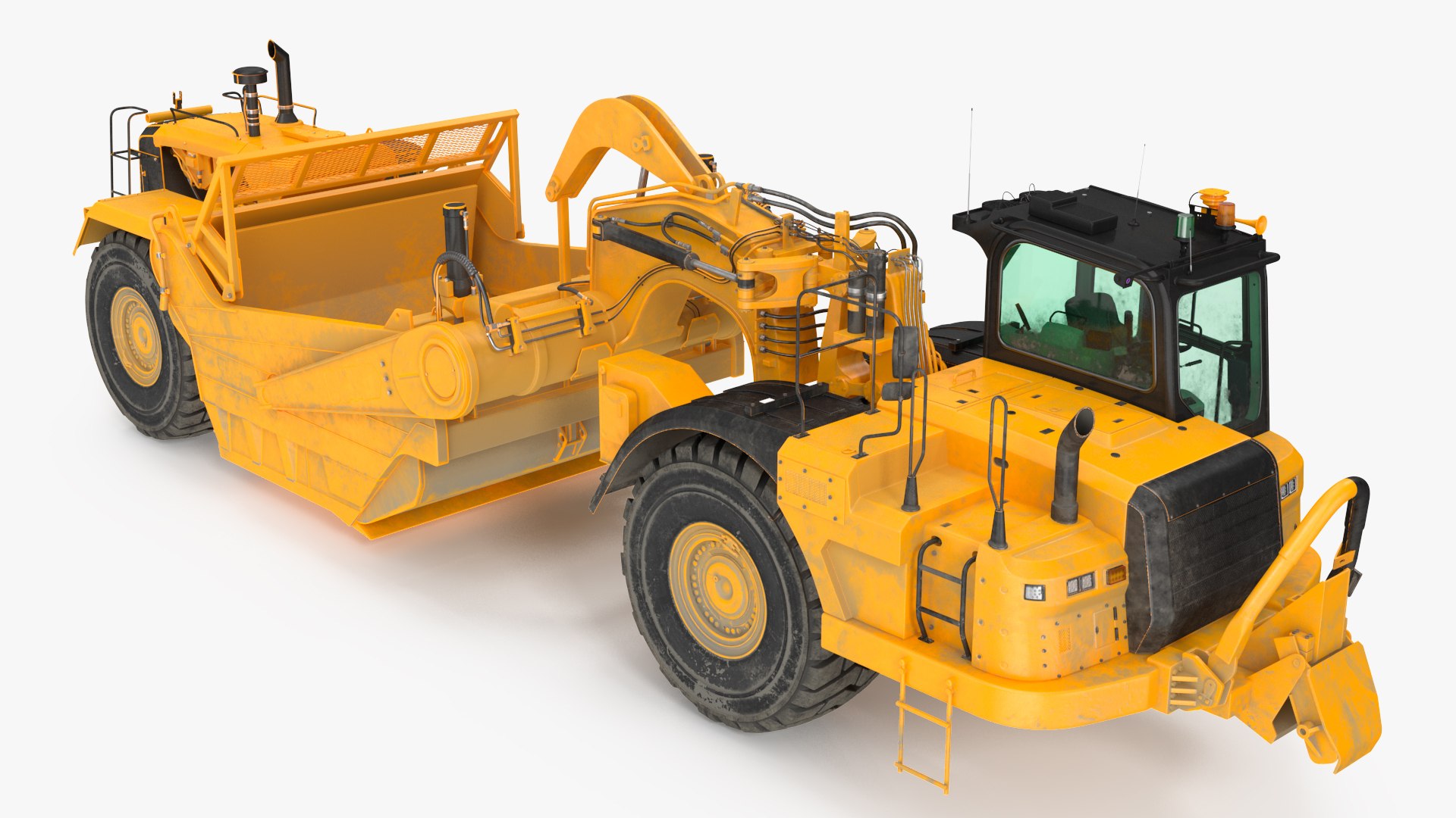 Wheeled Tractor Scraper Dirt 3D - TurboSquid 1924357