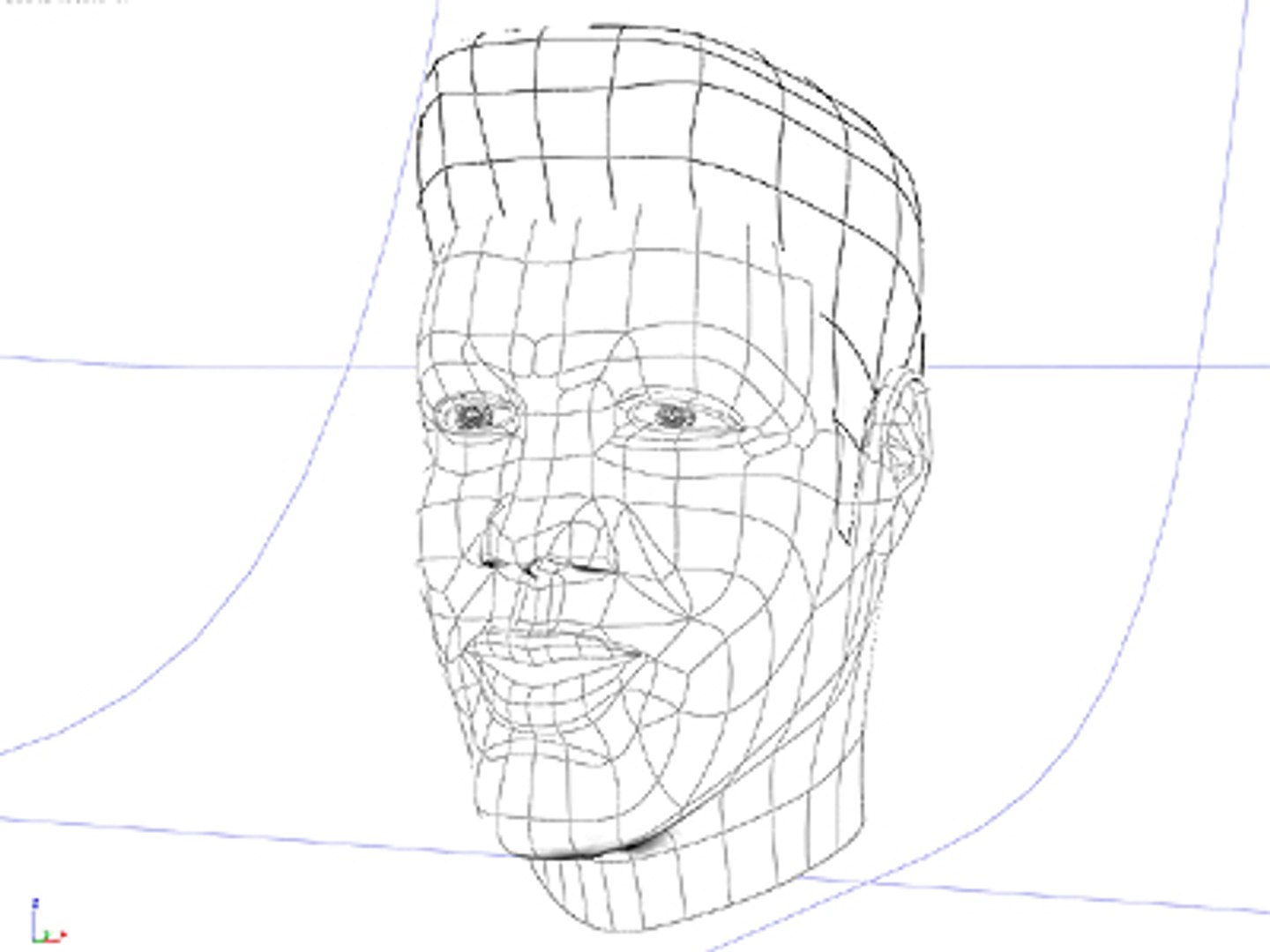 Male Human Head Elongated 3d Max