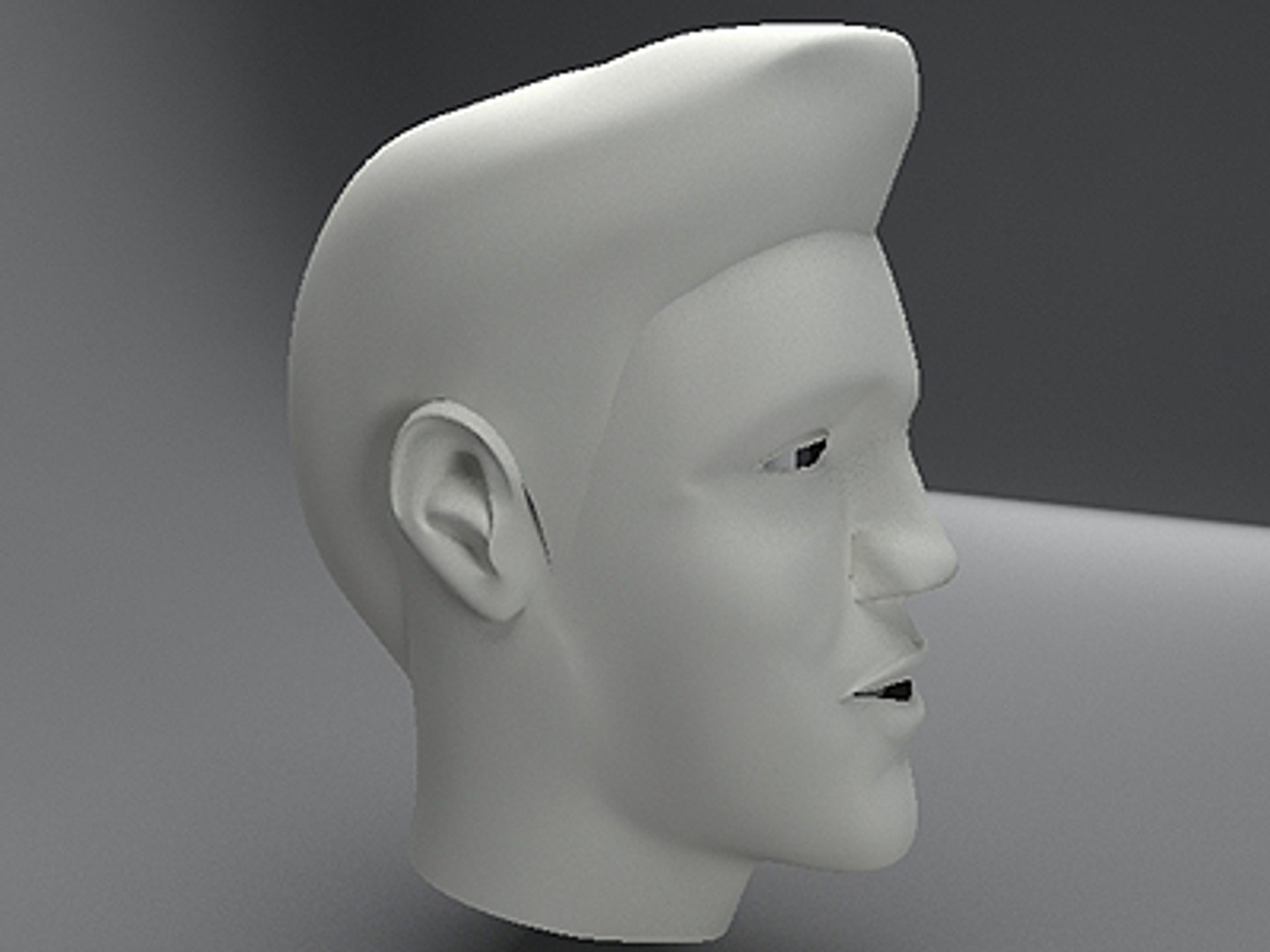Male Human Head Elongated 3d Max
