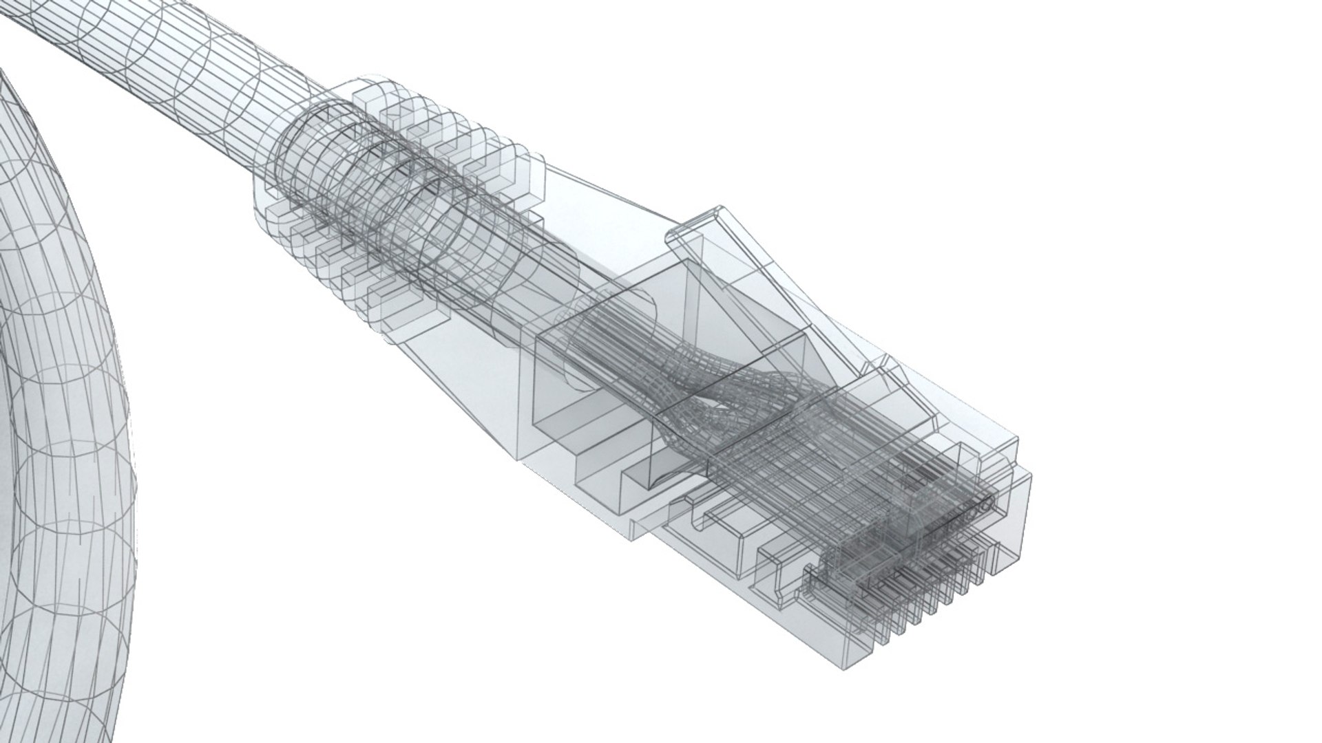 3D Network Lan Cat Cable - TurboSquid 1386215