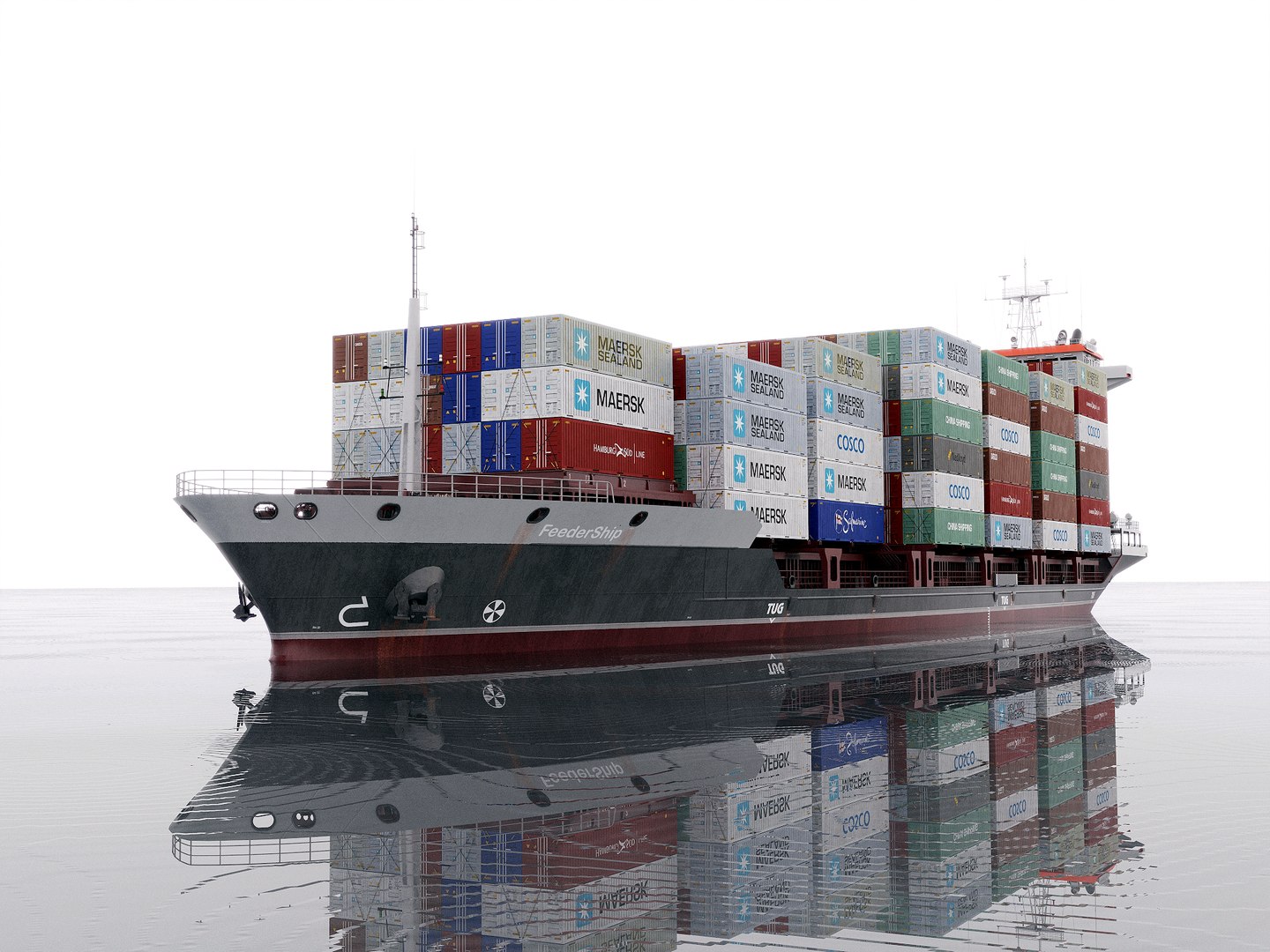 3D Container Feeder 800 Model - TurboSquid 1809355