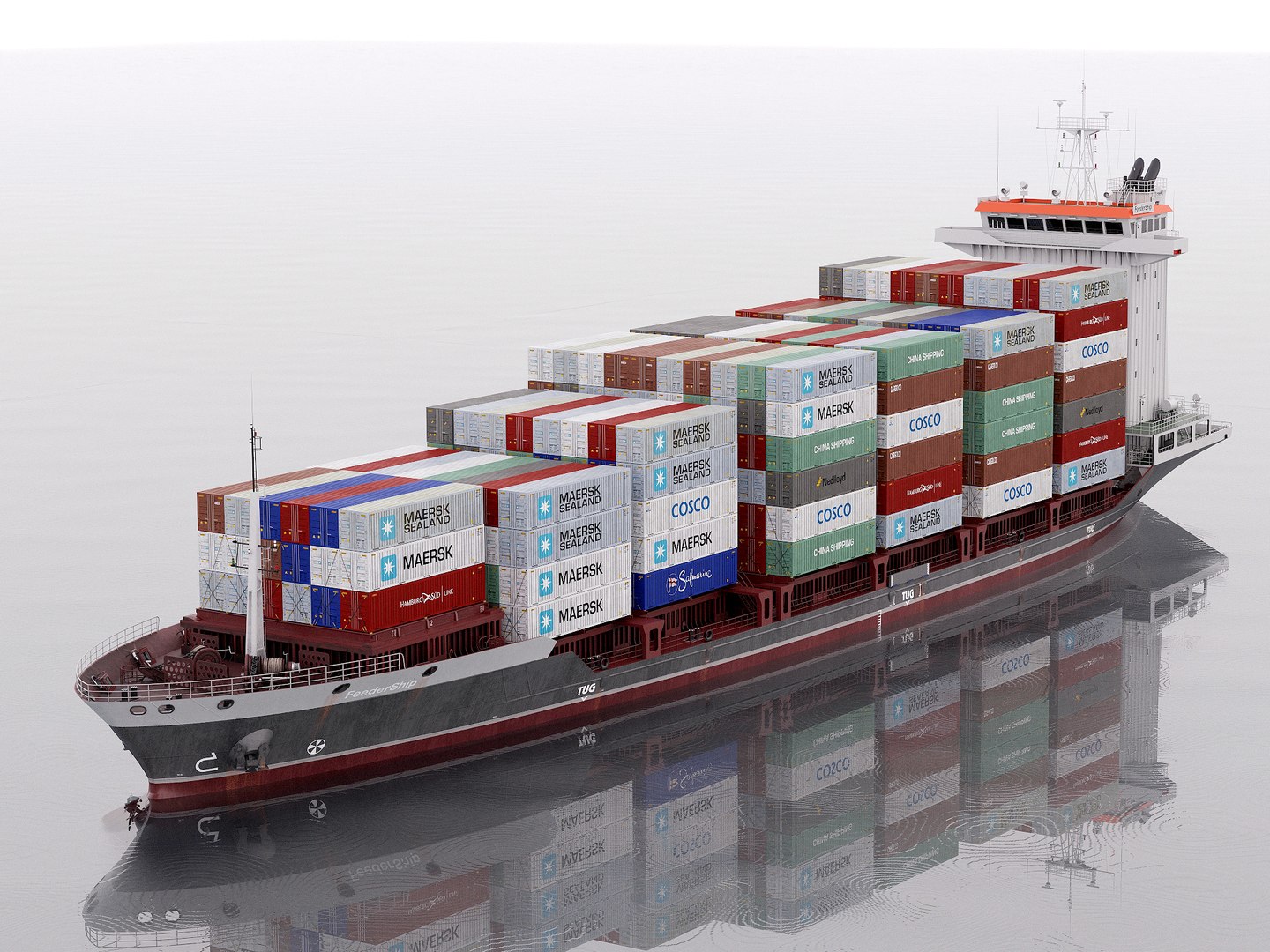 3D Container Feeder 800 Model - TurboSquid 1809355