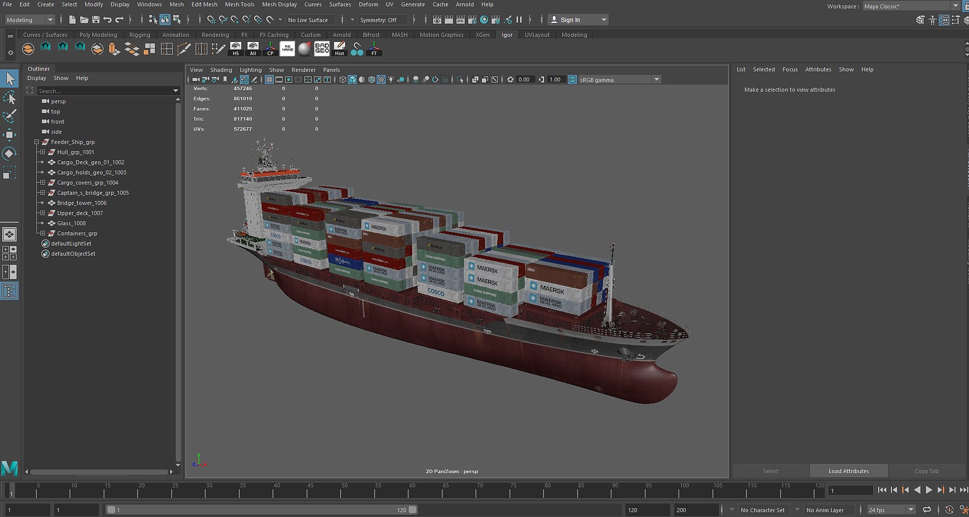 3D Container Feeder 800 model - TurboSquid 1809355