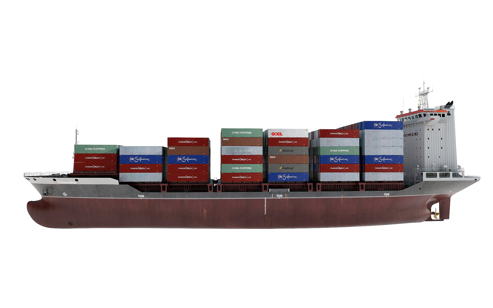 3D Container Feeder 800 Model - TurboSquid 1809355