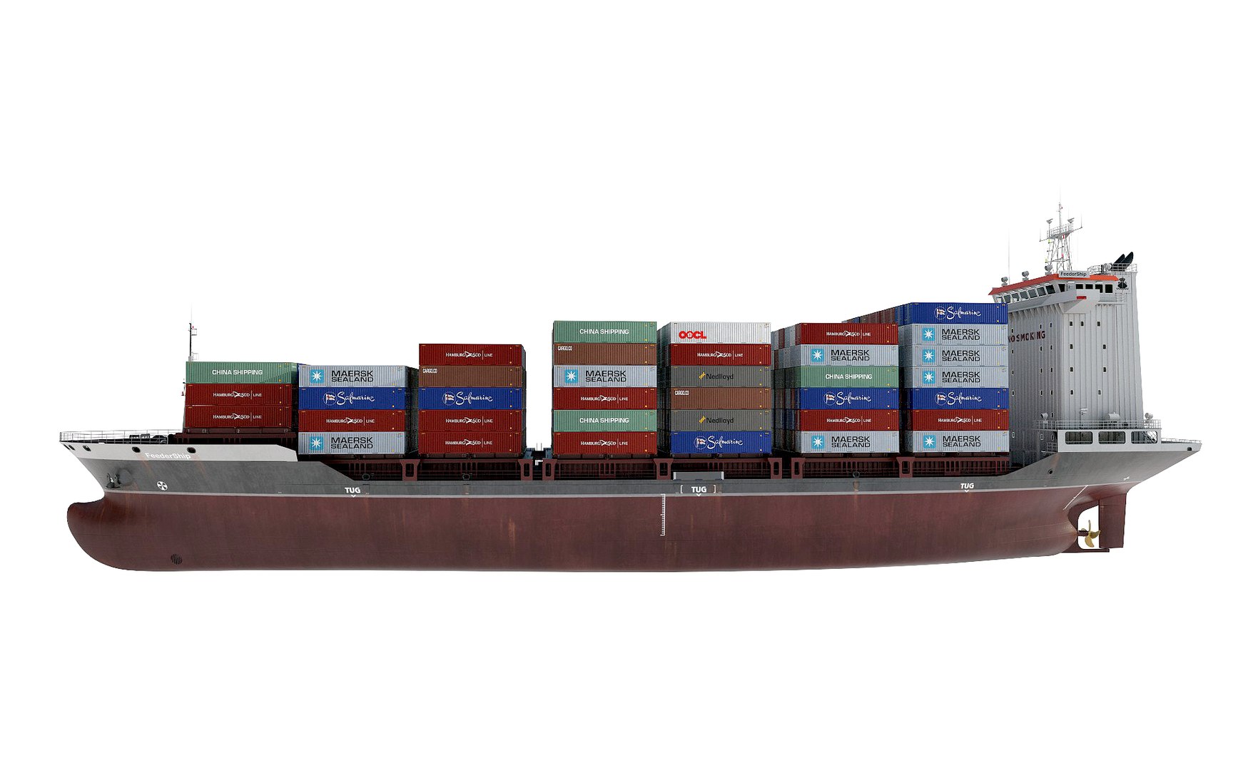 3D Container Feeder 800 Model - TurboSquid 1809355