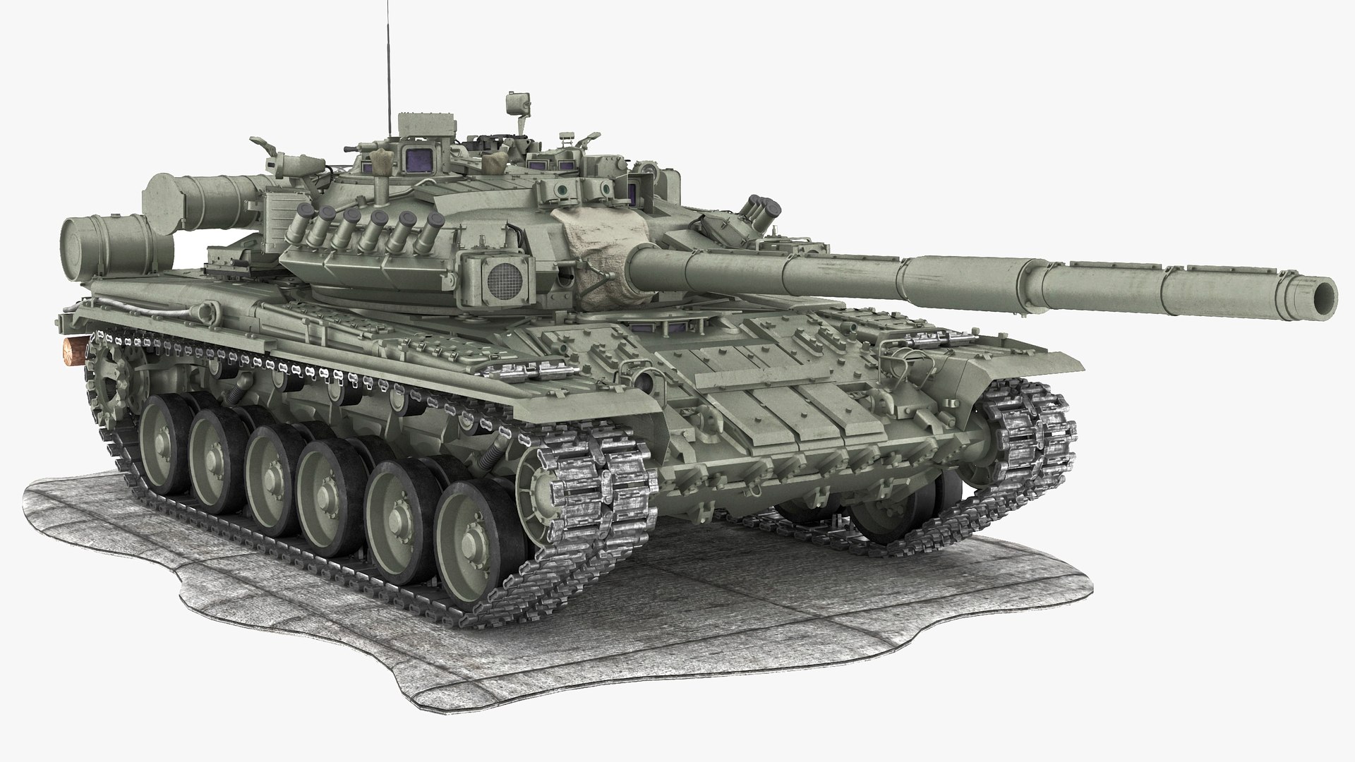 T-80UA Main Battle Tank 3D Model - TurboSquid 2343093