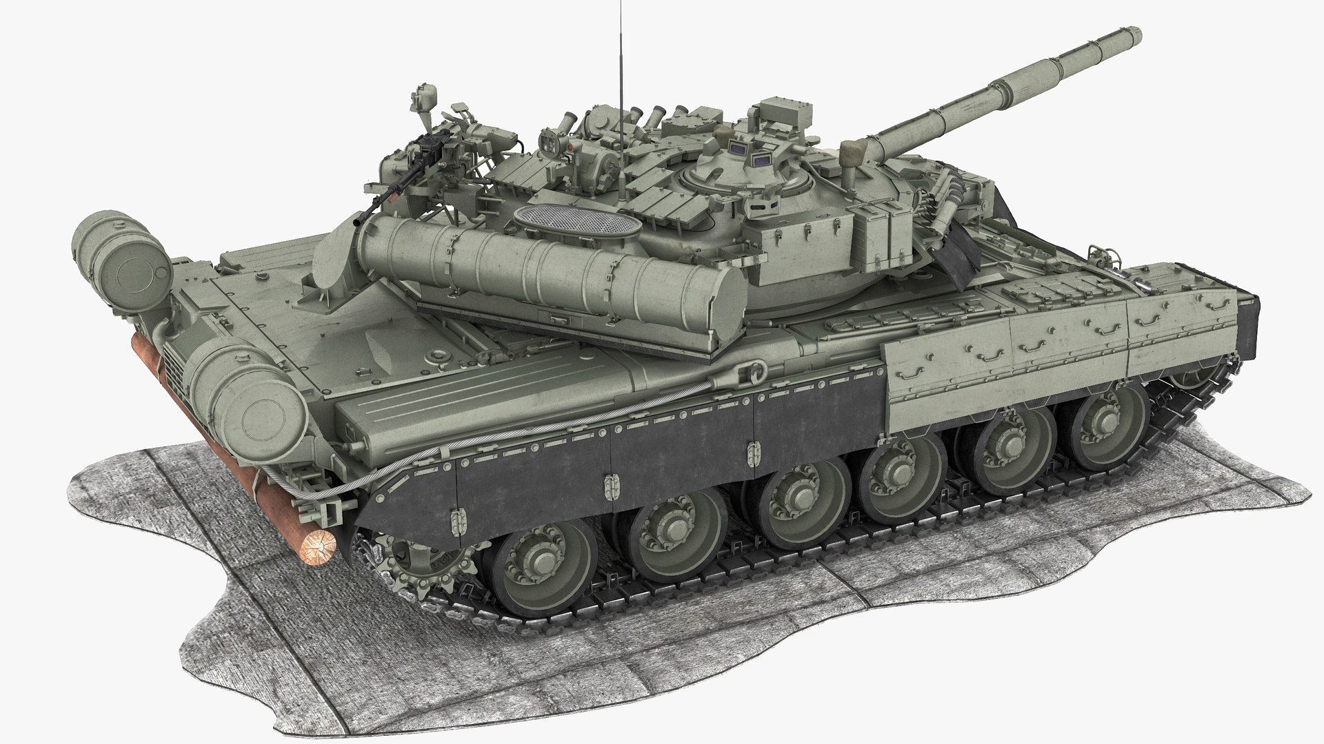 T-80UA Main Battle Tank 3D Model - TurboSquid 2343093