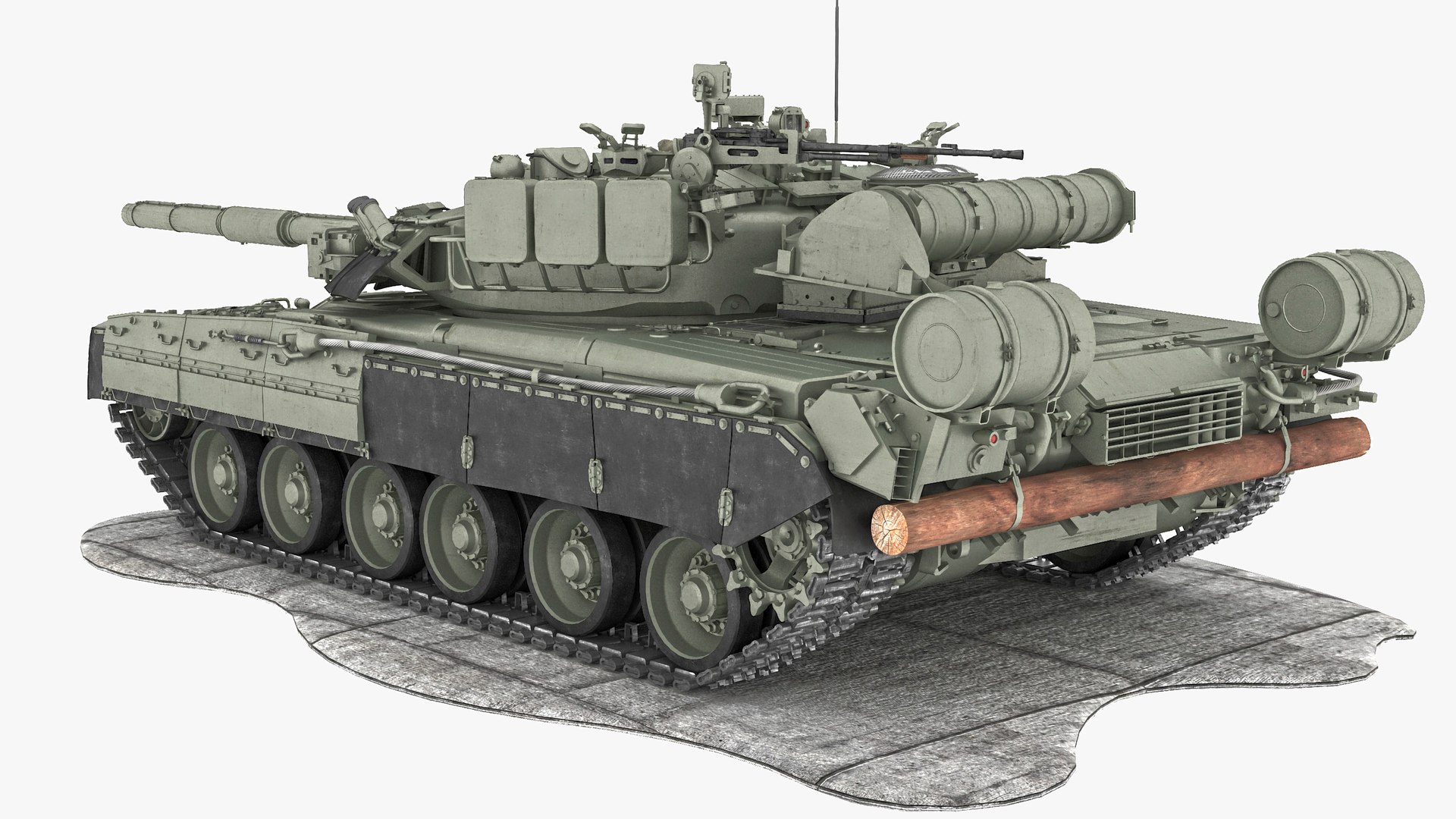 T-80UA Main Battle Tank 3D Model - TurboSquid 2343093