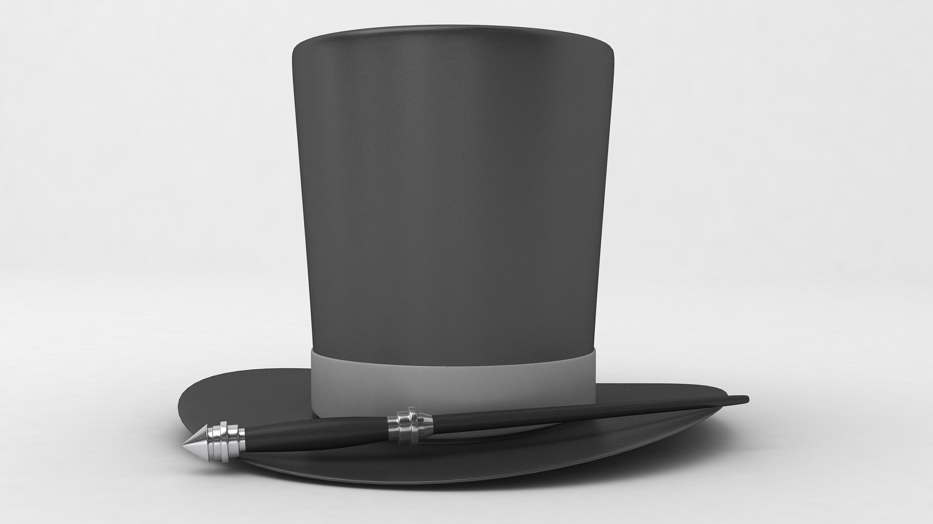 3D Magic Hat And Wand Model - TurboSquid 1937861