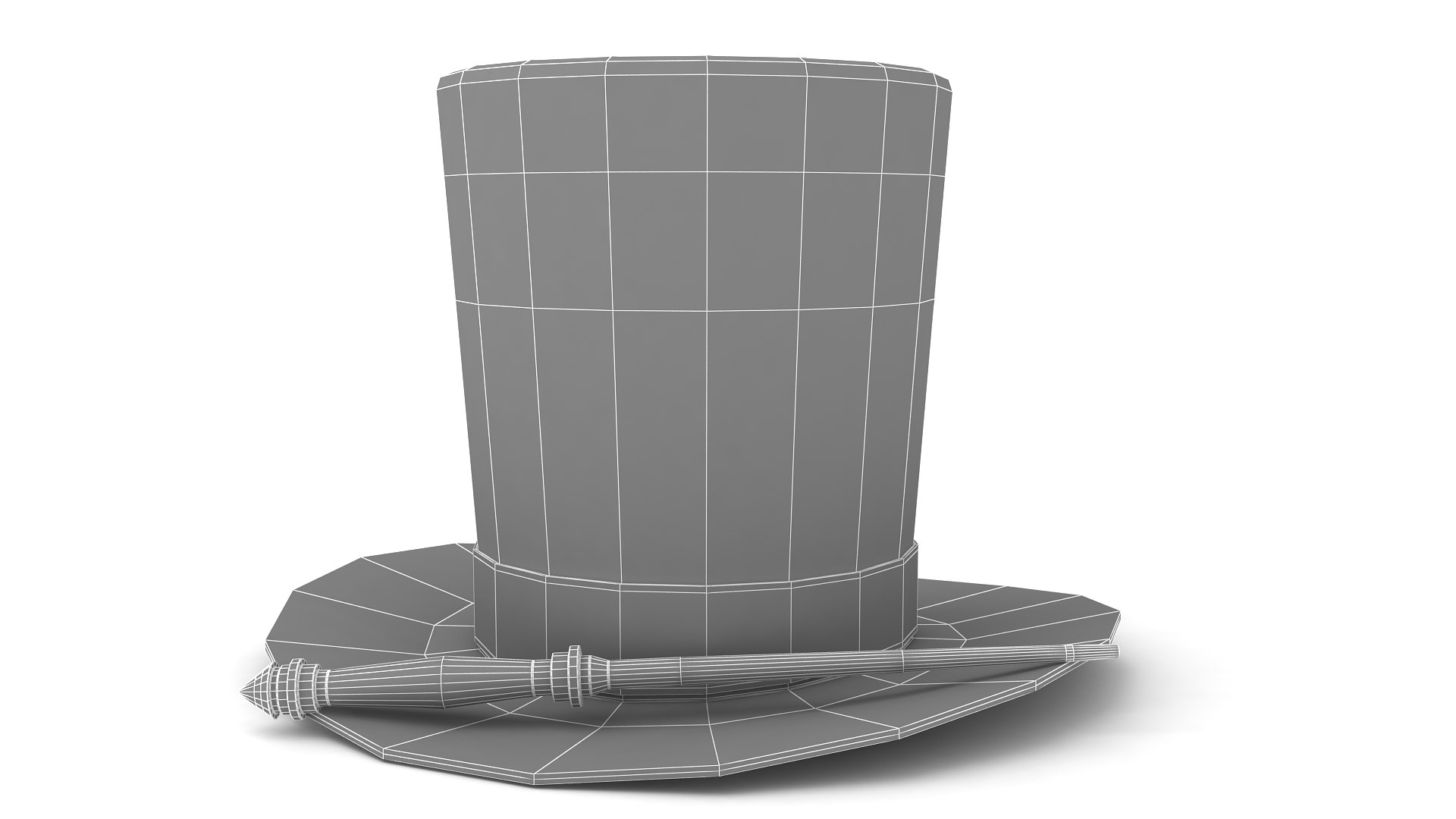 3D Magic Hat And Wand Model - TurboSquid 1937861