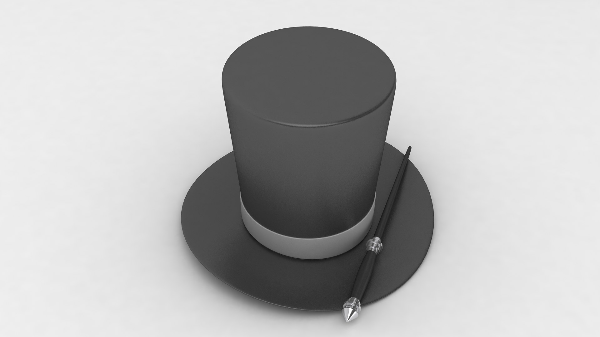 3D Magic Hat And Wand Model - TurboSquid 1937861