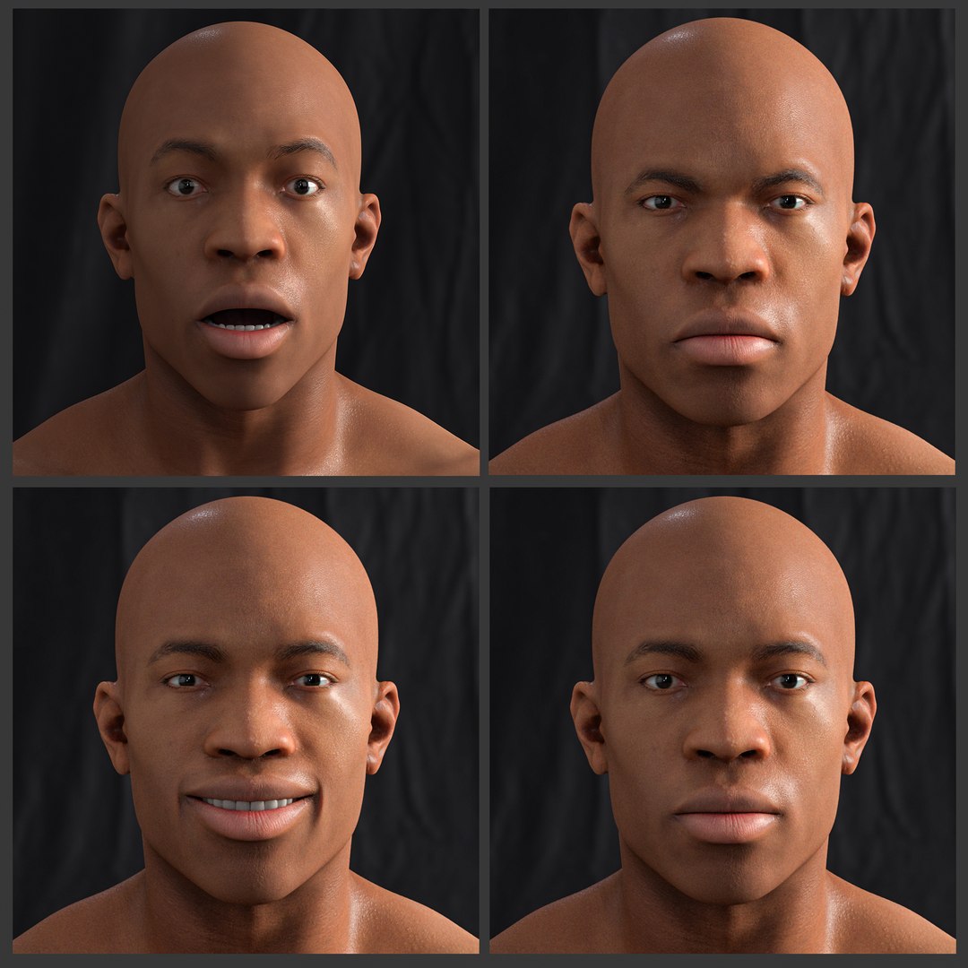 Black Male Rigged 3D Model - TurboSquid 1716787